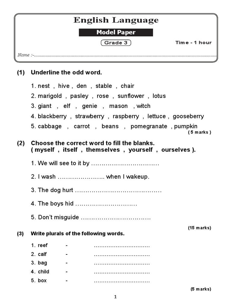 Grade 4 English Language | PDF