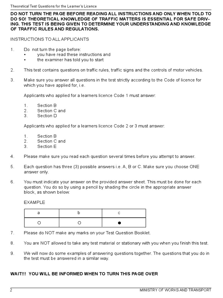 Test Paper C PDF | PDF | Traffic | Road