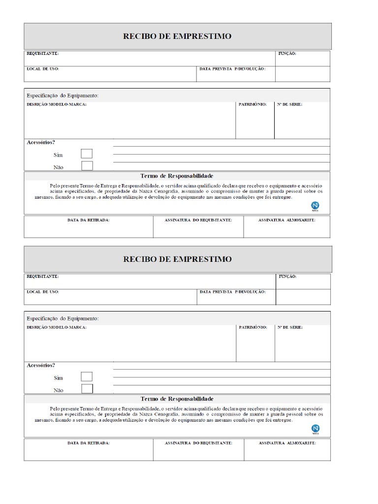 Recibo de Emprestimo | PDF