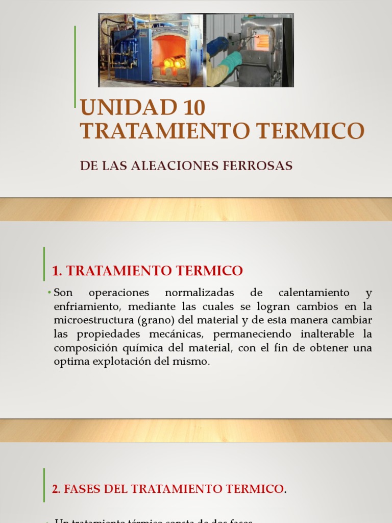 MC 114 - Unidad 10-2021-1. Tratamiento Termico | PDF | Tratamiento a base de calor | Acero