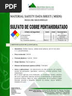 Hoja de Seguridad Dioxido de Silicio | PDF | Agua | Química