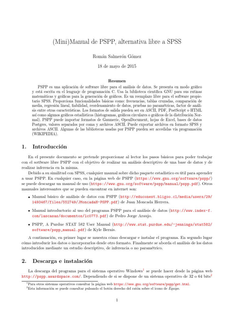 Manual de PSPP | PDF | Valor P | Informática