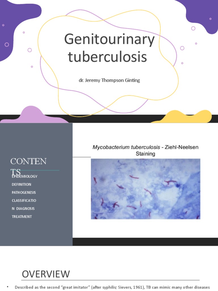 Genitourinary Tuberculosis: Dr. Jeremy Thompson Ginting | PDF ...
