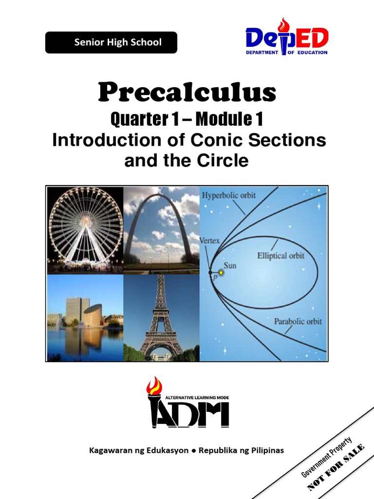 Precalculus Q1 Mod1 Introduction of Conic Sections and The Circle | PDF ...