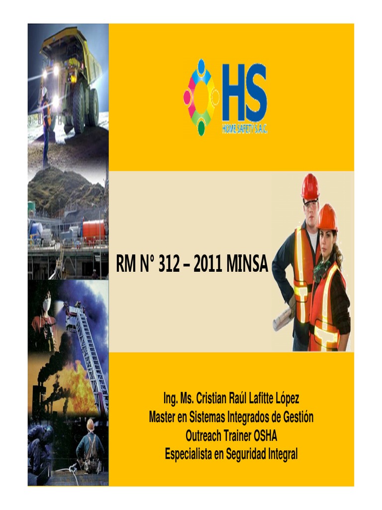 RM N - 312 - 2011 Minsa | PDF | Seguridad y salud ocupacional | Salud ...