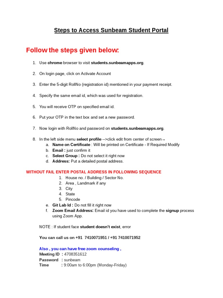 How To Activate Student Account | PDF