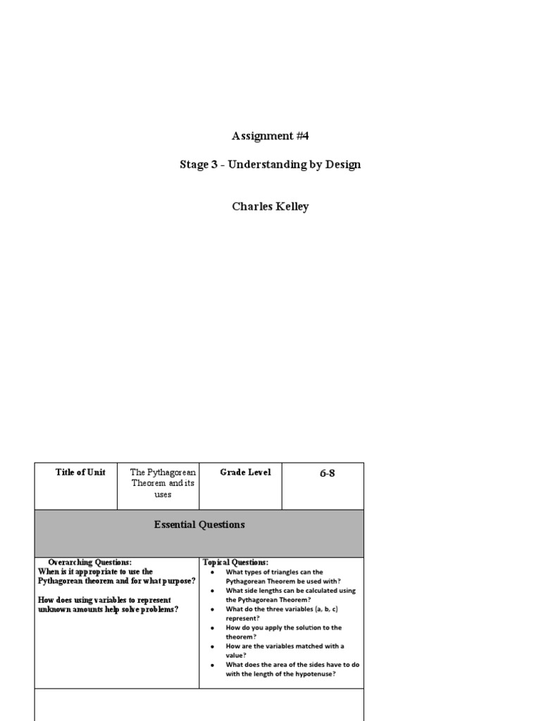 Understanding by Design Lesson Plan | PDF | Accuracy And Precision ...