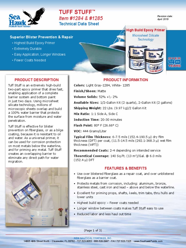 Tuff Stuff: Item #1284 & #1285 | PDF | Paint | Epoxy