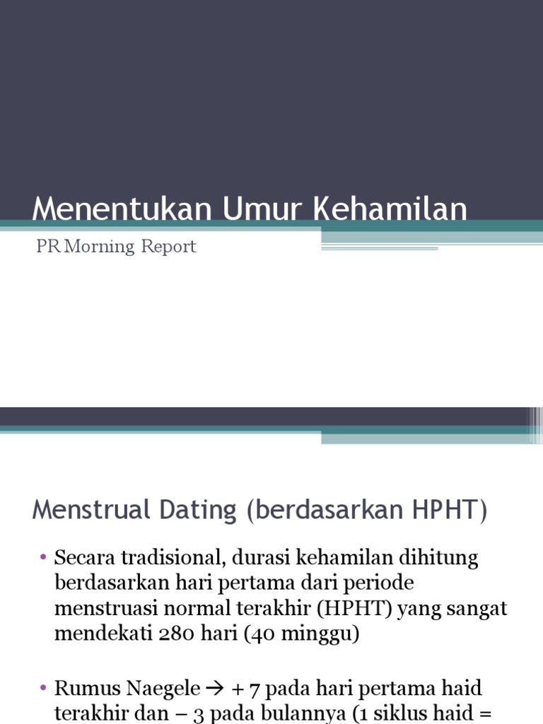 Cara Akurat Menentukan Umur Kehamilan | PDF