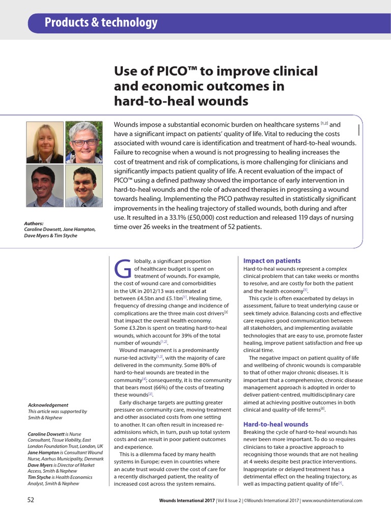 Use of Pico To Improve Clinical and Economic Outcomes in Hard To Heal ...