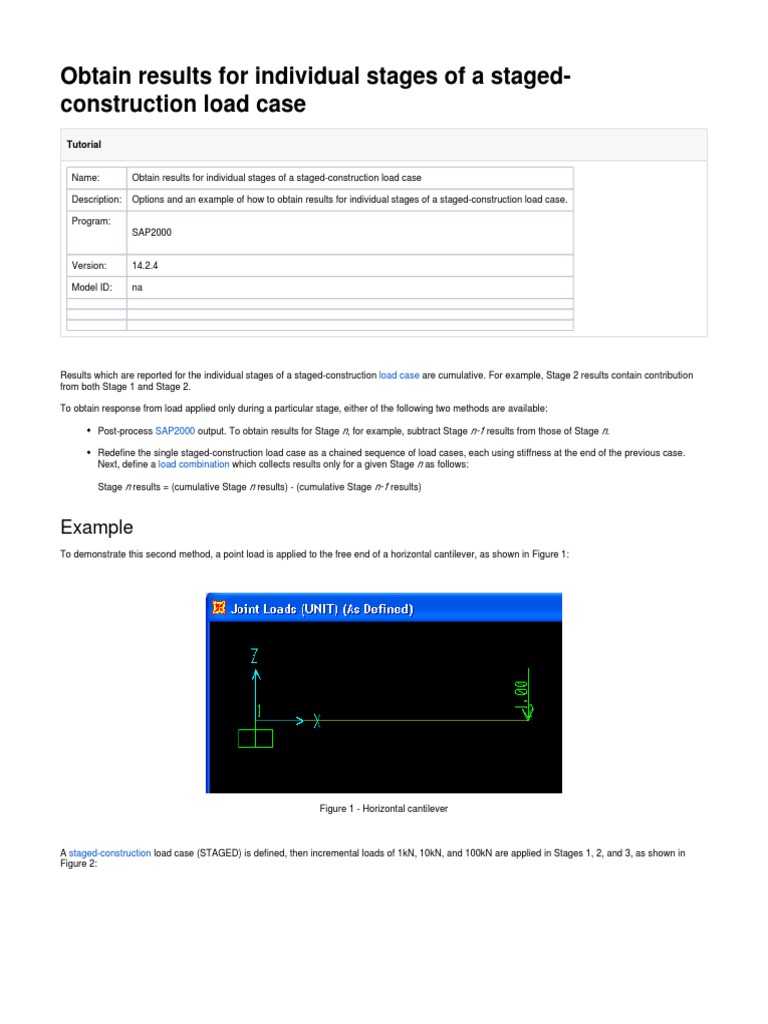 Extracting Stage Results in SAP2000 | PDF | Teaching Methods ...