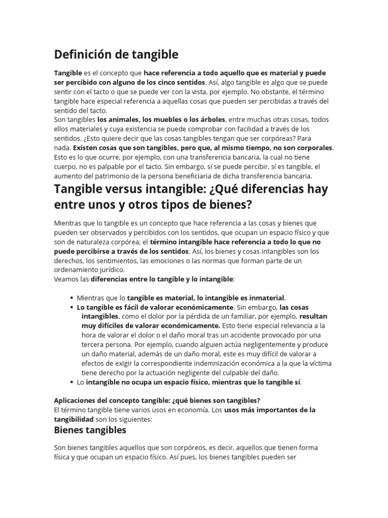 Que Es Tangible e Intangibel | PDF | Contabilidad