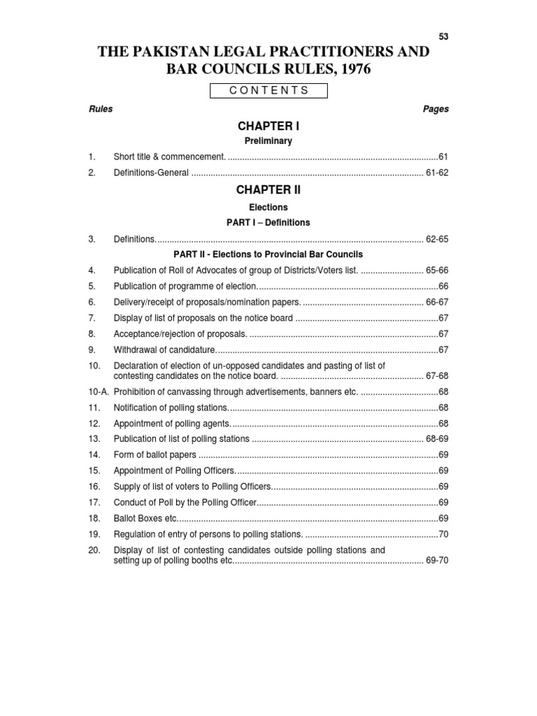 053 132 ... Bar Council Rules 1 | PDF | Advocate | Voting