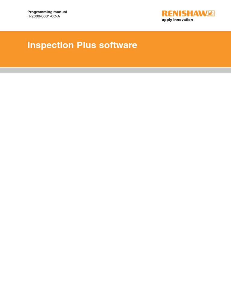 Inspection Plus Software: Programming Manual | Download Free PDF ...