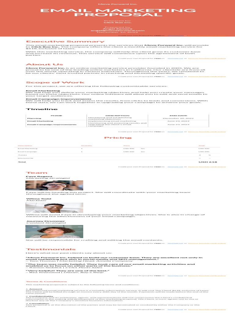 Email Marketing Proposal for Click Box | PDF | Marketing | Online ...