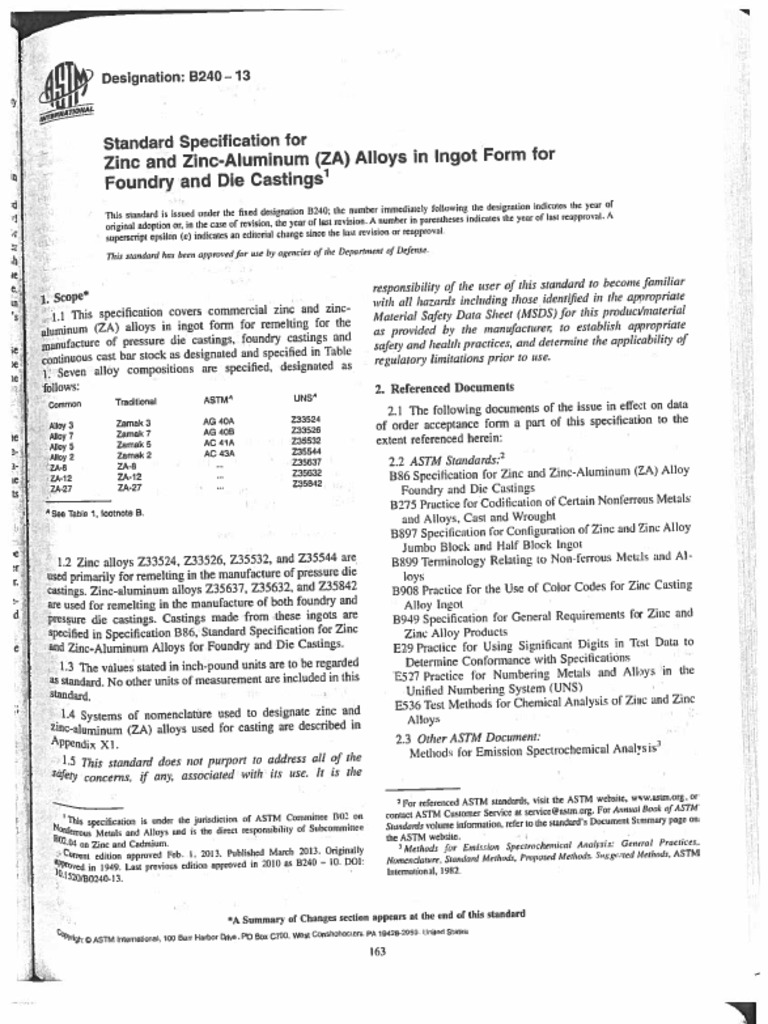 Astm B240 2-1-13 | PDF
