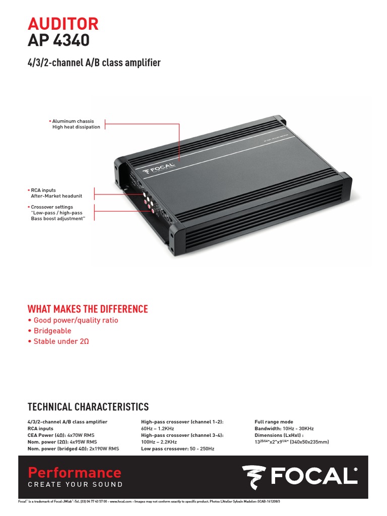 Ap 4340 Specification Sheet | PDF