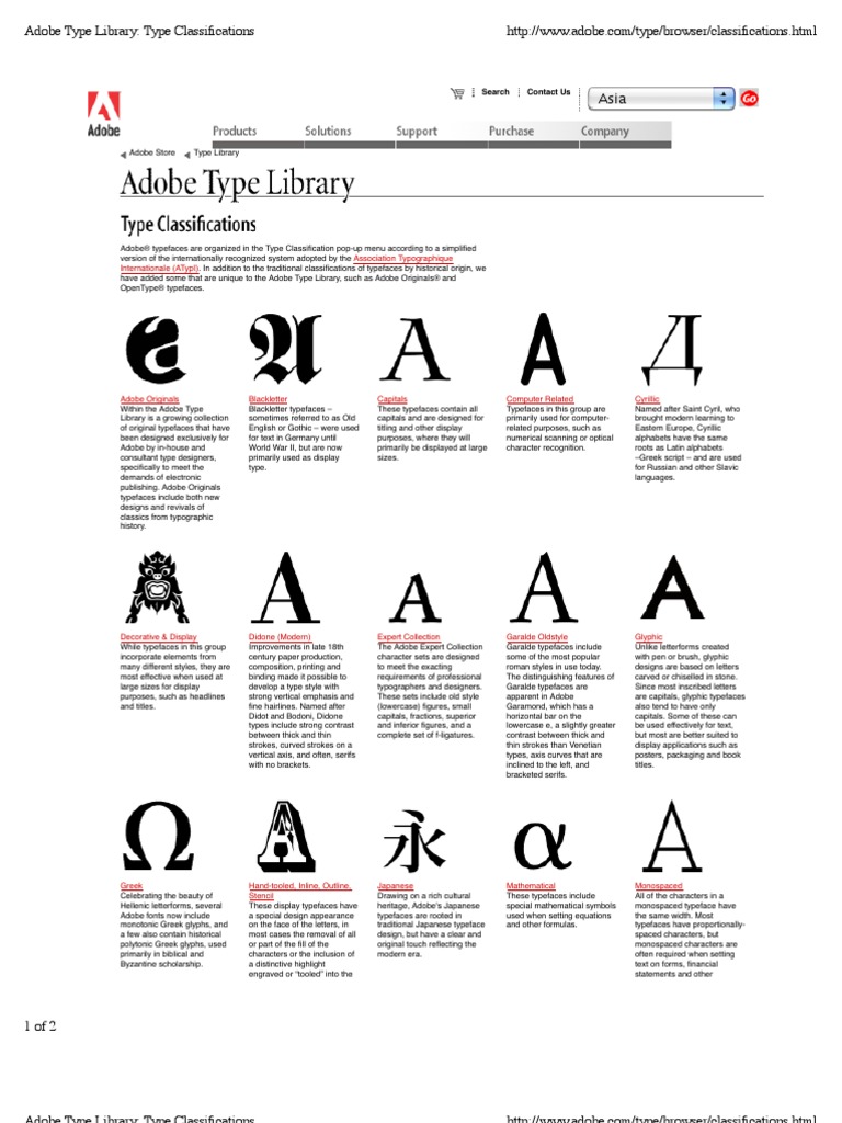Type Classifications | PDF | Typefaces | Serif