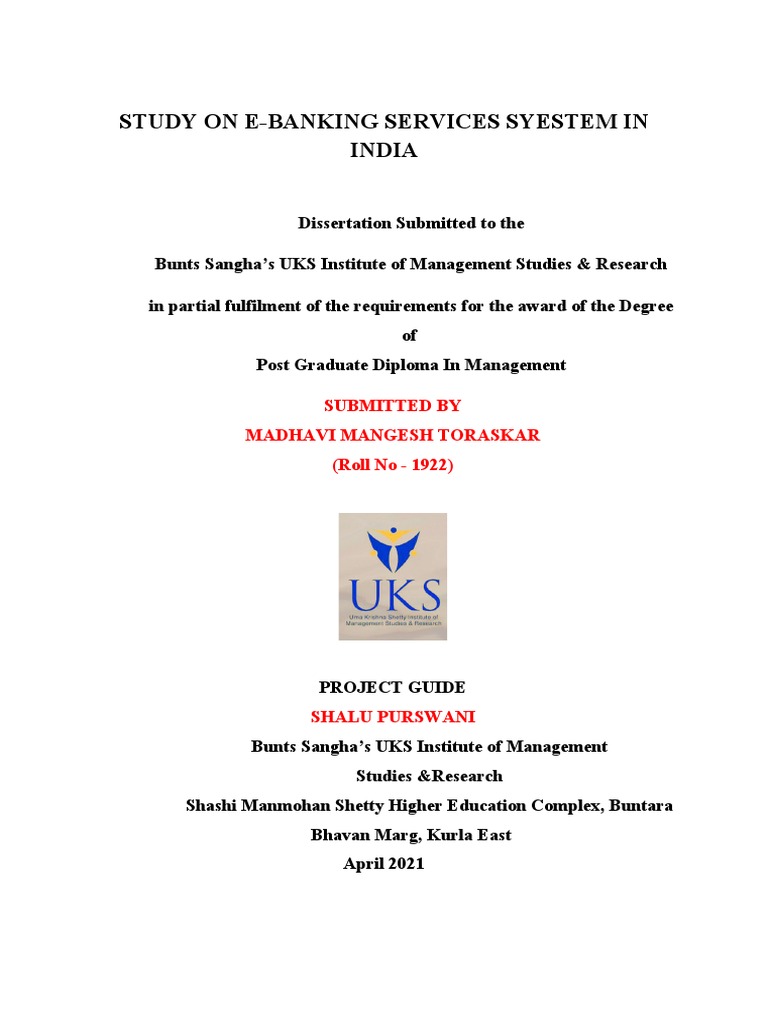 Study On E Banking System In India New Pdf Online Banking Banks