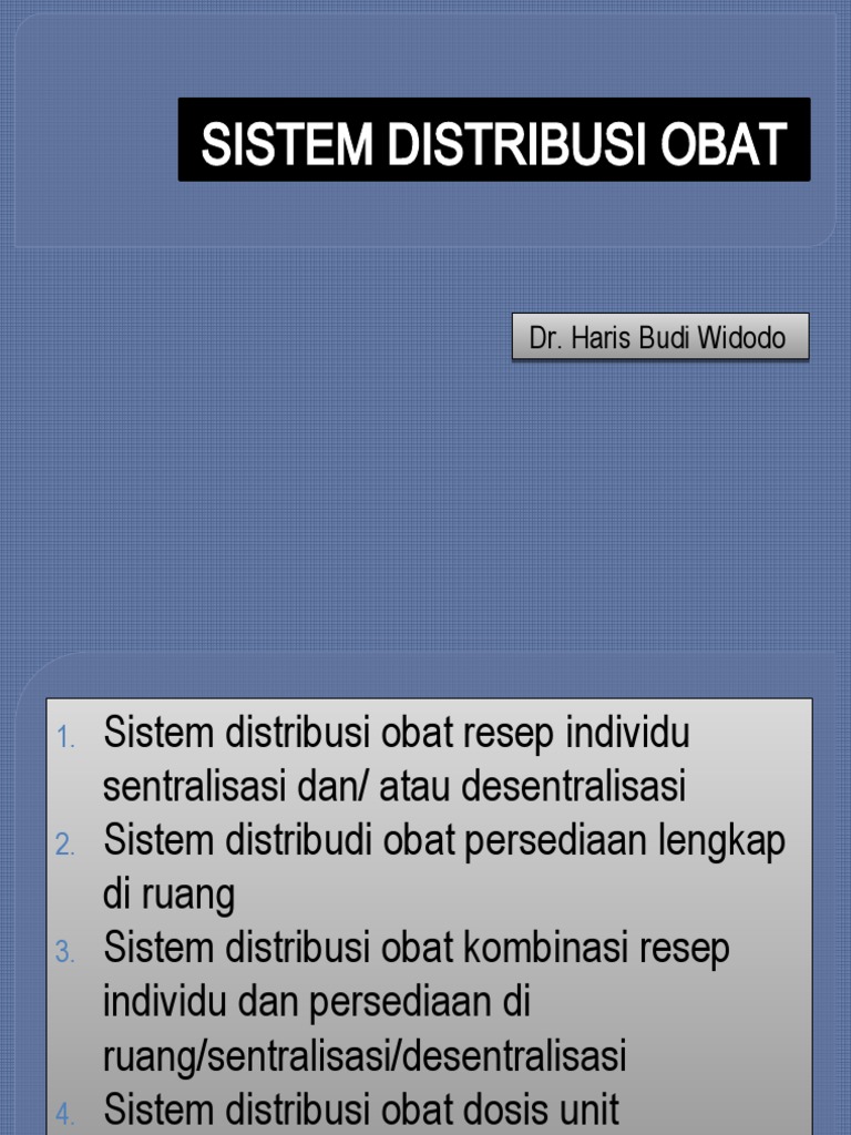 Sistem Distribusi Obat | PDF | Pengembangan Diri