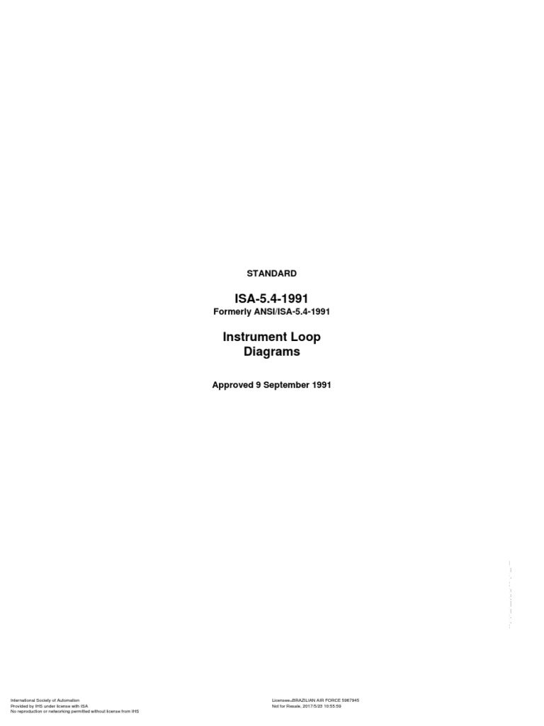 ISA 5.4 - Instrument Loop Diagrams | PDF | Instrumentation | Page Layout