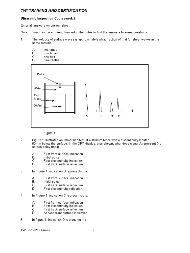Understanding Ultrasonic Wave Behavior Through Immersion Testing | PDF ...