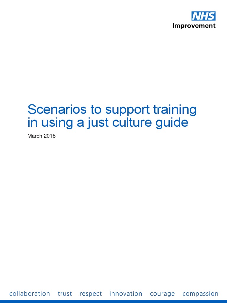 Scenarios To Support Training in Using A Just Culture Guide 6nJQ8A9 ...