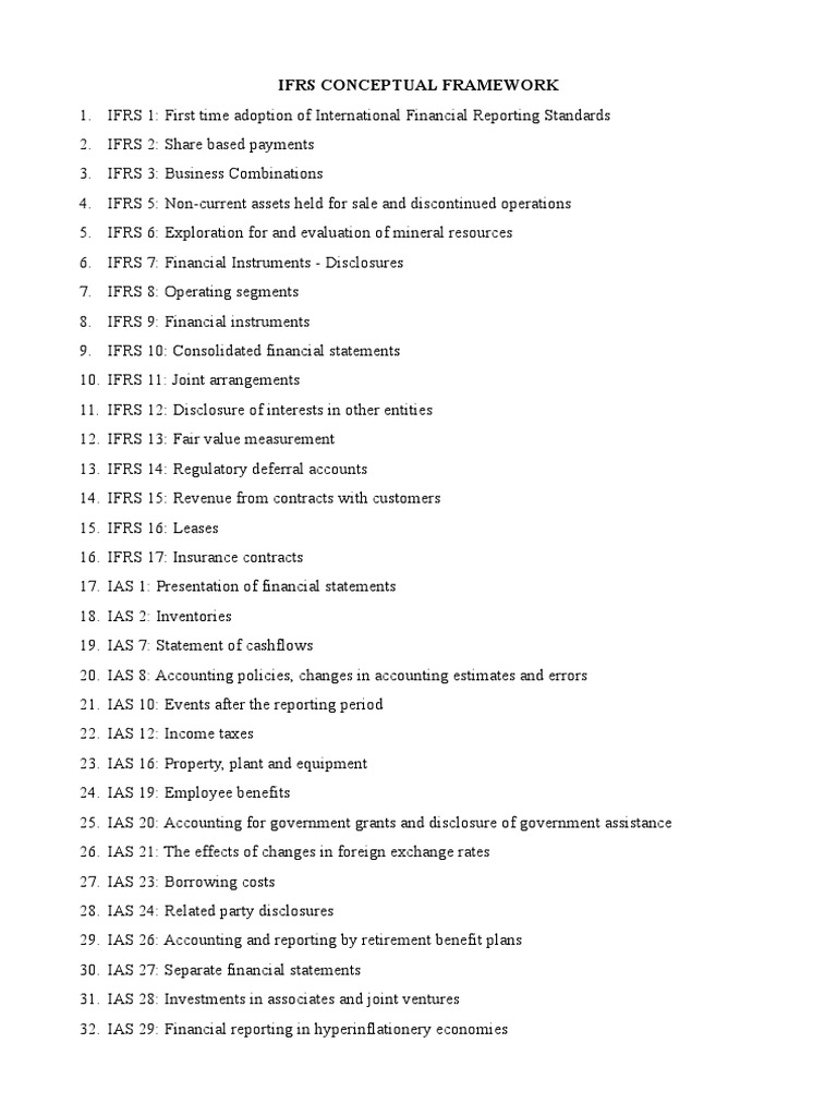 IFRS Framework | PDF | International Financial Reporting Standards ...