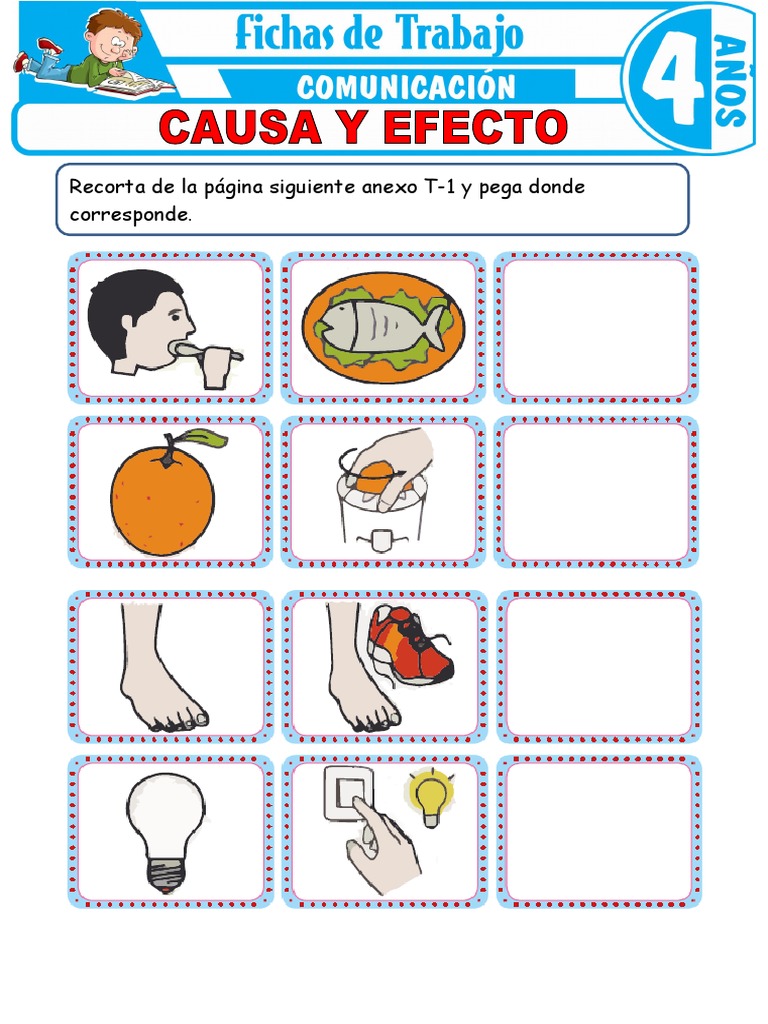 Fichas de Causa y Efecto para Niños | PDF