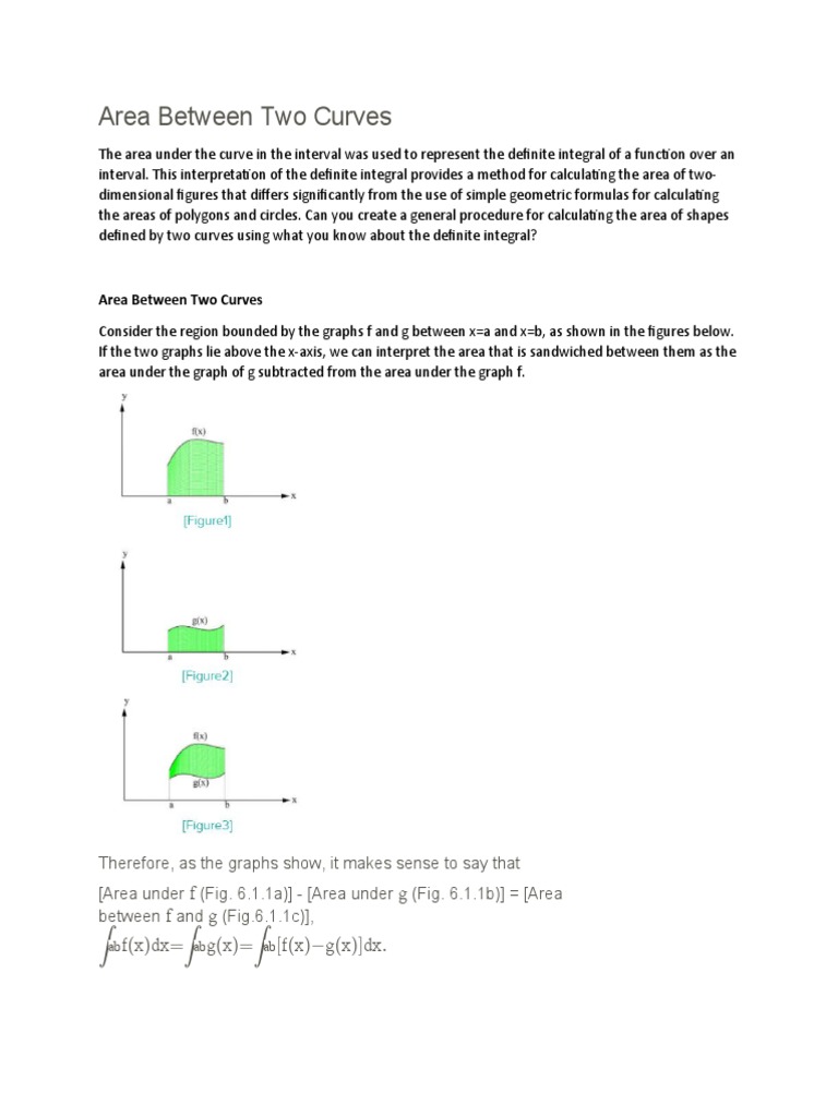Area Between Two Curves | PDF