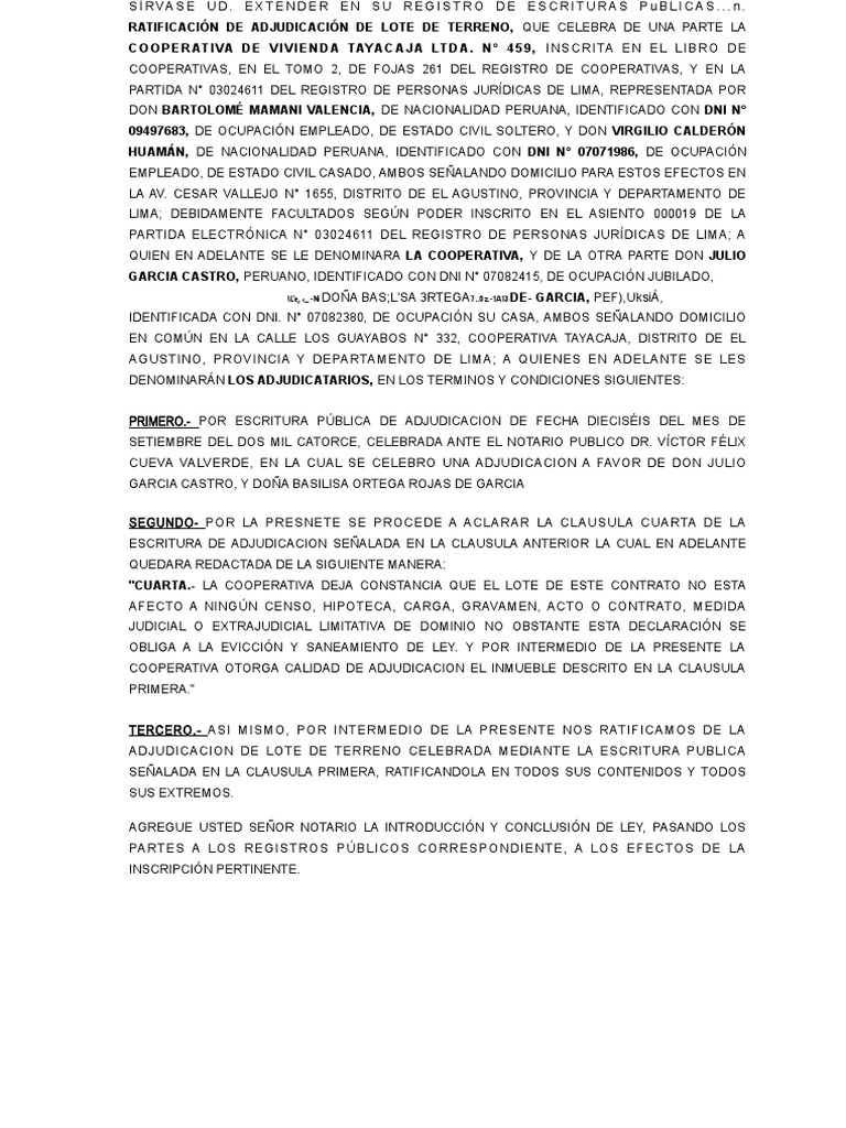 Acta de Protocolizacion | PDF | Derecho Civil (Common Law) | Ley común