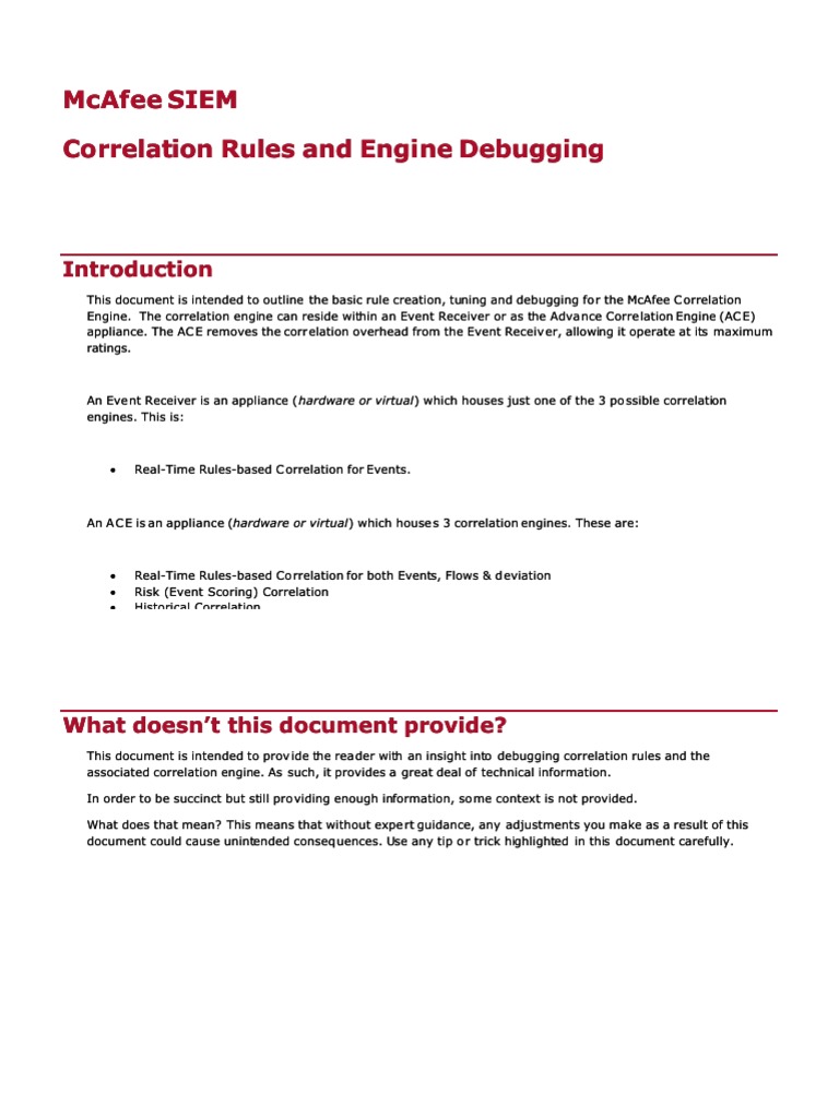 Correlation Rules and Engine Debugging1 | PDF | Computer File | Computing