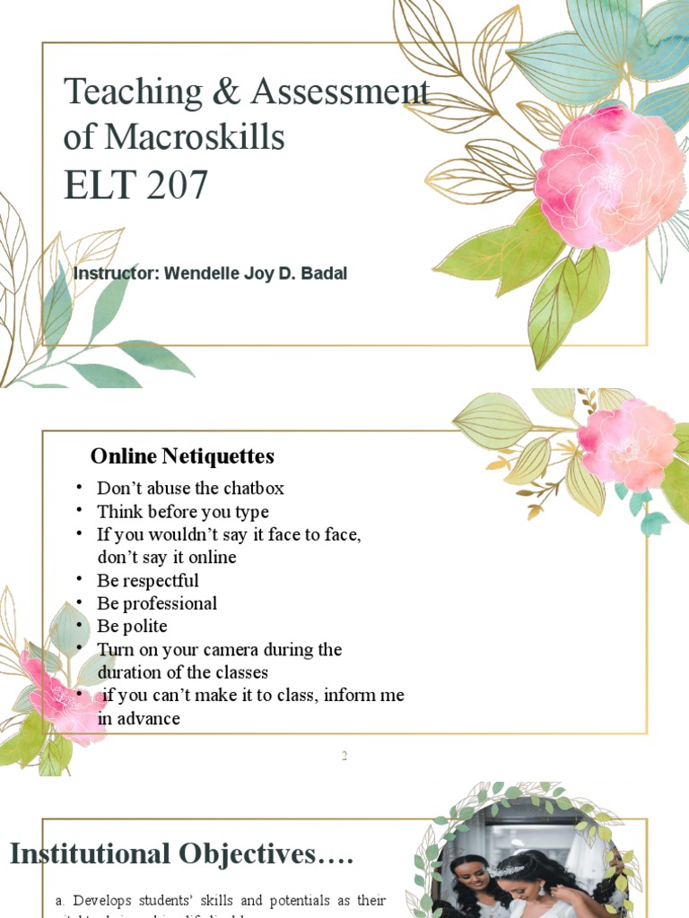 Teaching Macroskills in English Education | PDF | Learning | Curriculum