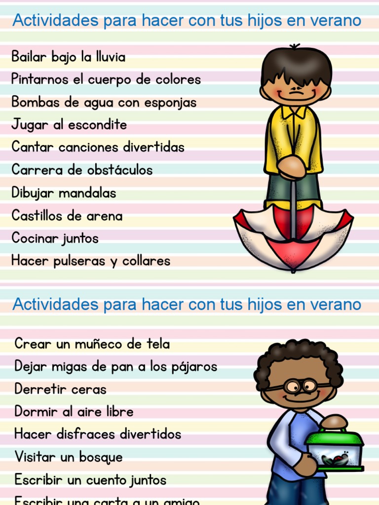 50 Actividades para Hacer en Verano Con Tus Hijos | PDF