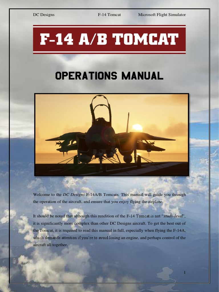 DCDesigns F14 Tomcat Manual | PDF | Flight Control Surfaces | Transport