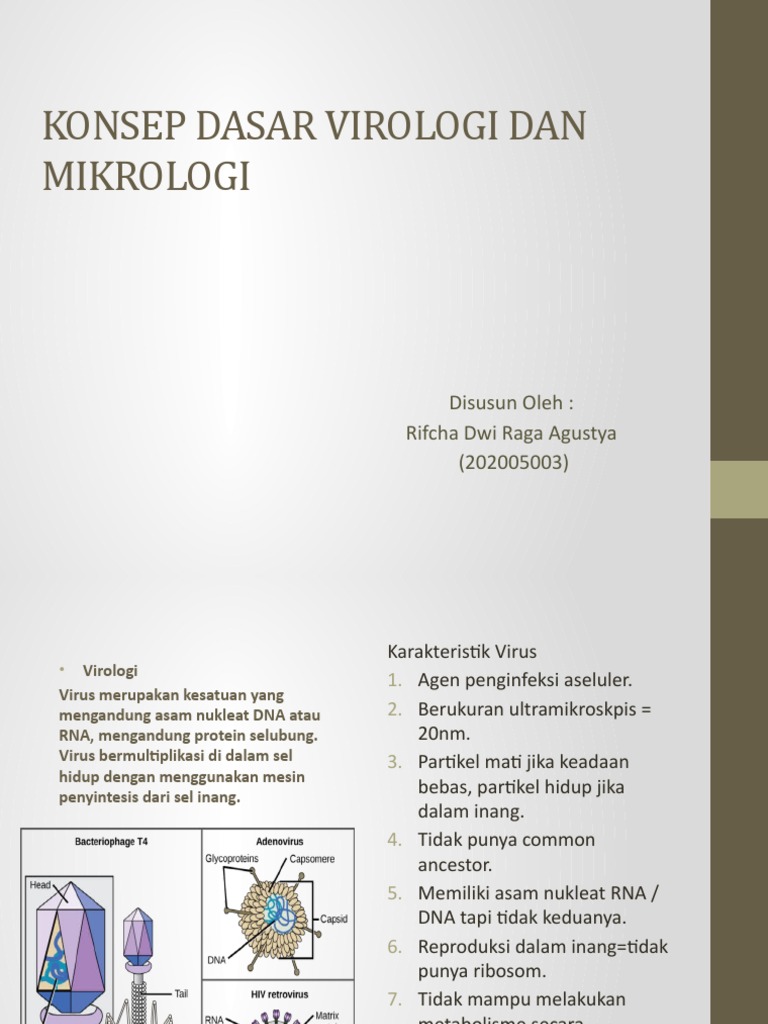 Konsep Dasar Virologi dan Mikologi | PDF