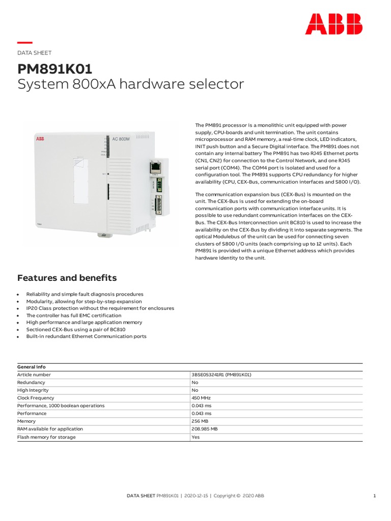System 800xa Hardware Selector: Features and Benefits | PDF | Central ...