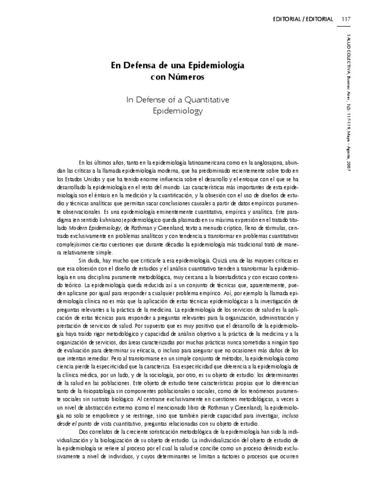 131-273-1-Sm Editorial Ana Diez Roux | PDF | Estadísticas | Epidemiología