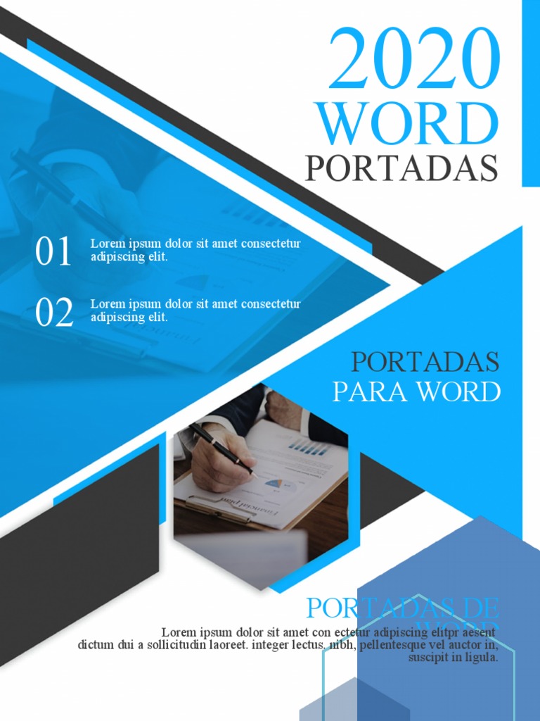 Portadas Azules para Documentos Word | PDF