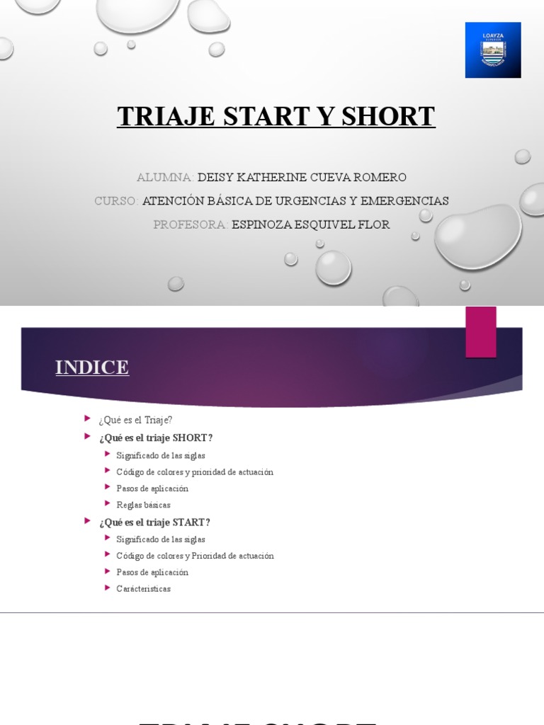 Exposicion Triaje Short y Start Agosto 2021 | PDF | Cuidado de la salud ...