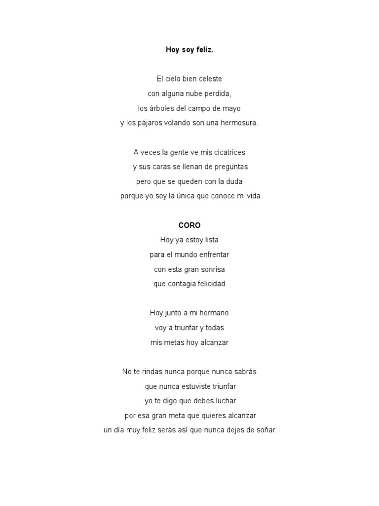 Hoy Soy Feliz | PDF