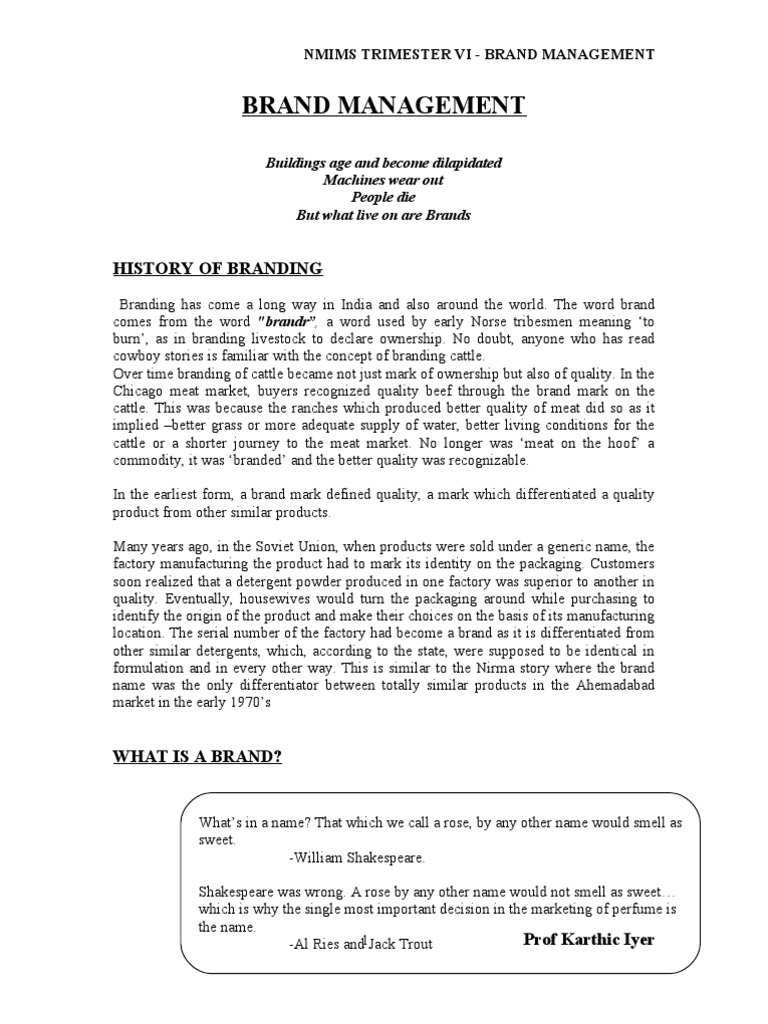 Brand Management | PDF | Brand | Brand Management