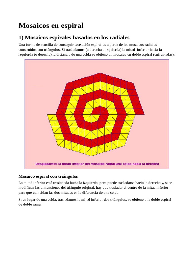 Mosaicos en Espiral con Triángulos | PDF | Rectángulo | Triángulo