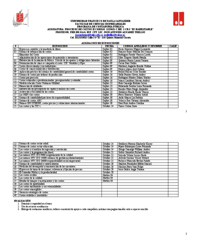 3 Asignacion de Exposiciones | PDF | Servicios financieros | Contabilidad