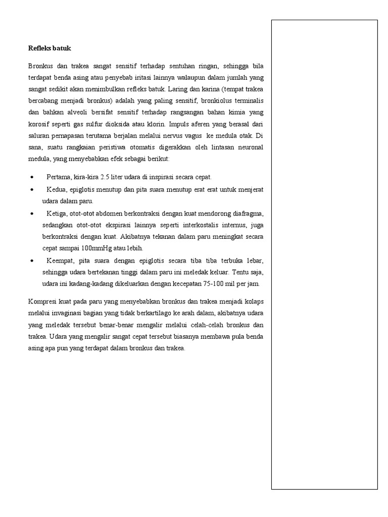 Refleks Batuk Dan Bersin | PDF