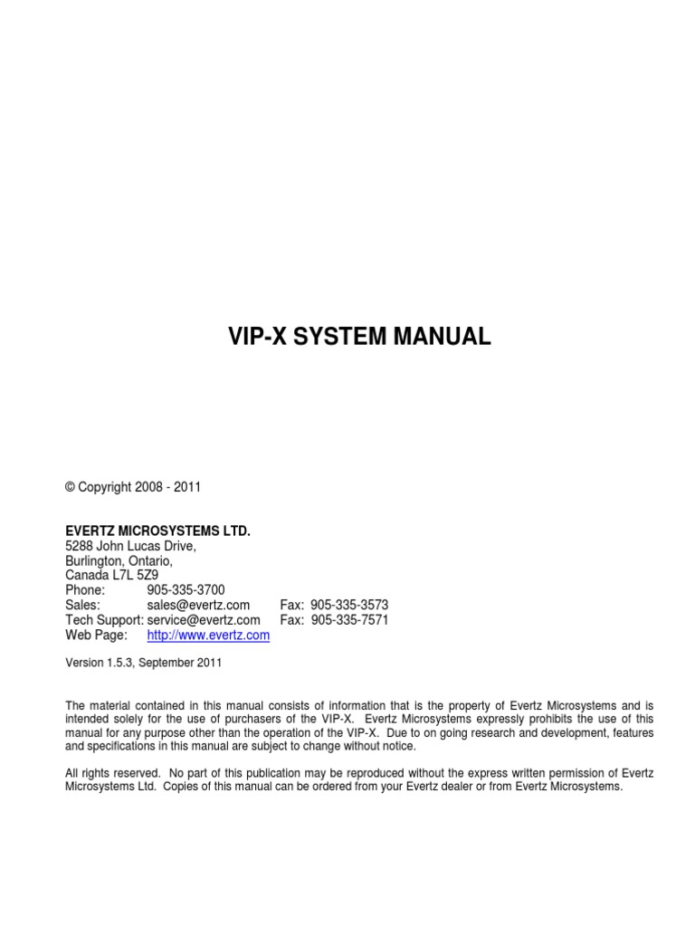 VIP-X System Manual 1v5 - 3 | PDF | Electromagnetic Interference | Ac ...