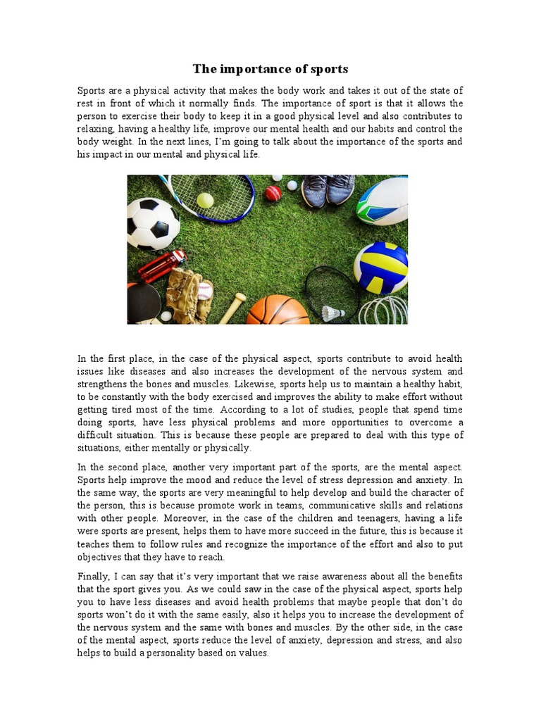 Benefits of Sports for Health and Mind | PDF | Lifestyle