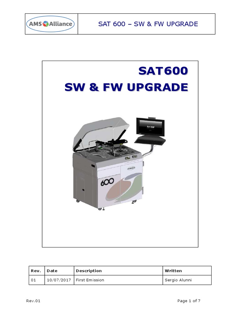 SAT 600 - SW & FW Upgrade | PDF | Computing | Computer Engineering