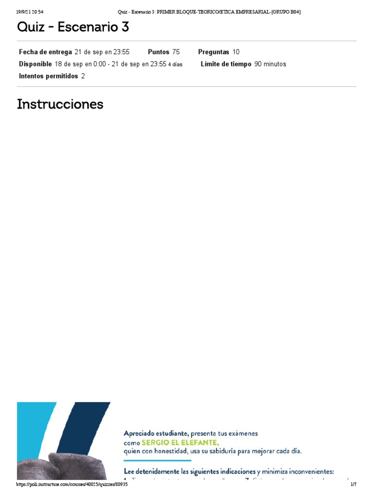 Quiz - Escenario 3 - PRIMER BLOQUE-TEORICO - ETICA EMPRESARIAL - (GRUPO B04) | PDF | Moralidad ...