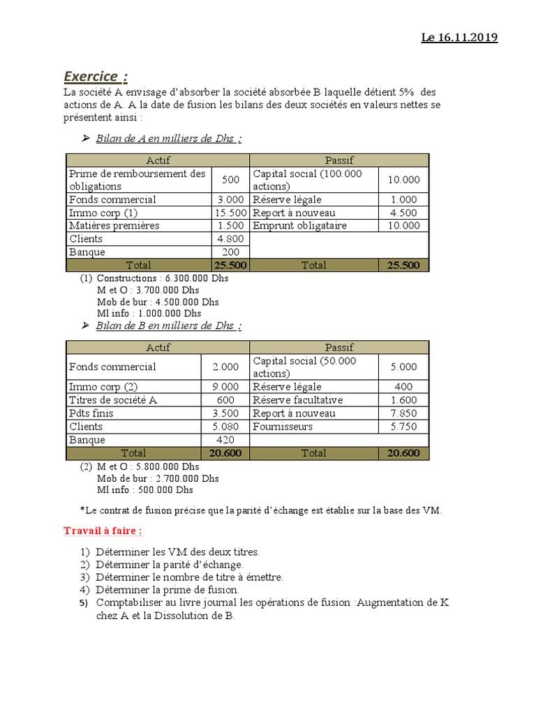 S5 - Exercice 16.11.2019 | PDF